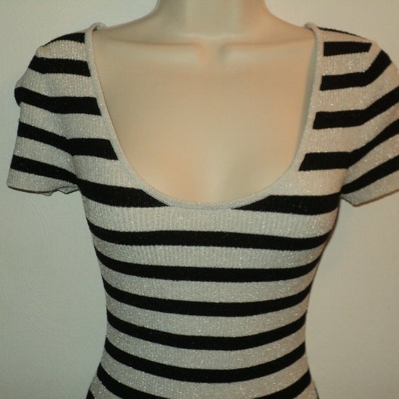 Cache | Sweaters | Cache Knit Top L Runs Smaller Metallic Stripes ...